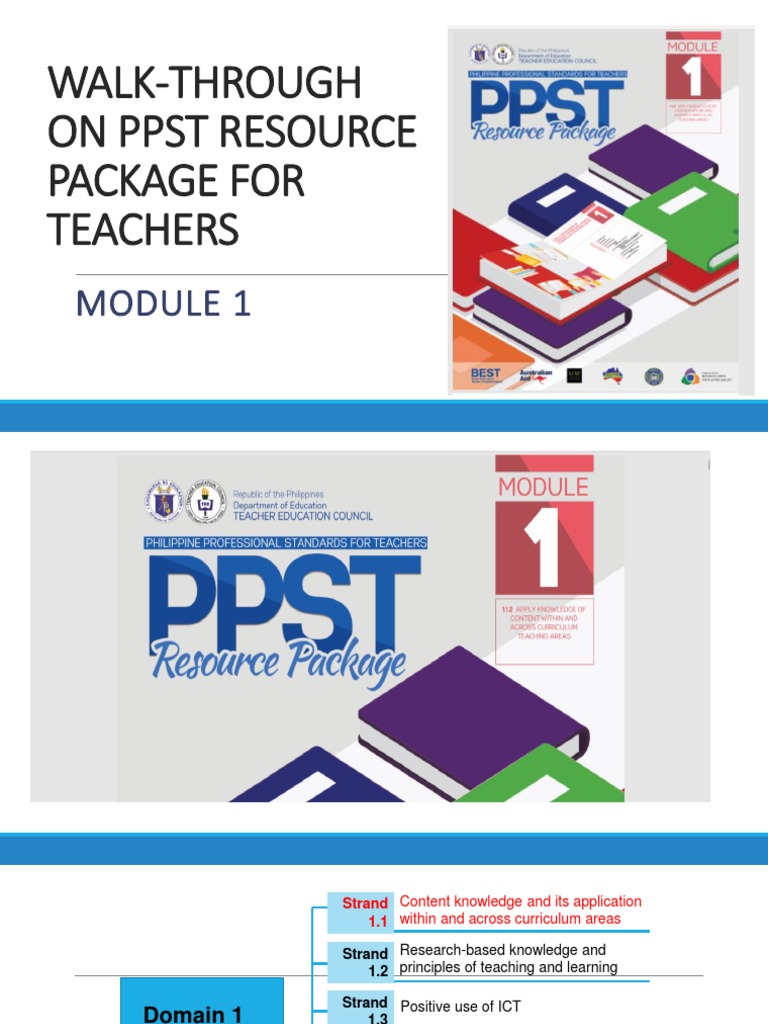 Walk-Through On PPST Resource Package For Teachers | PDF