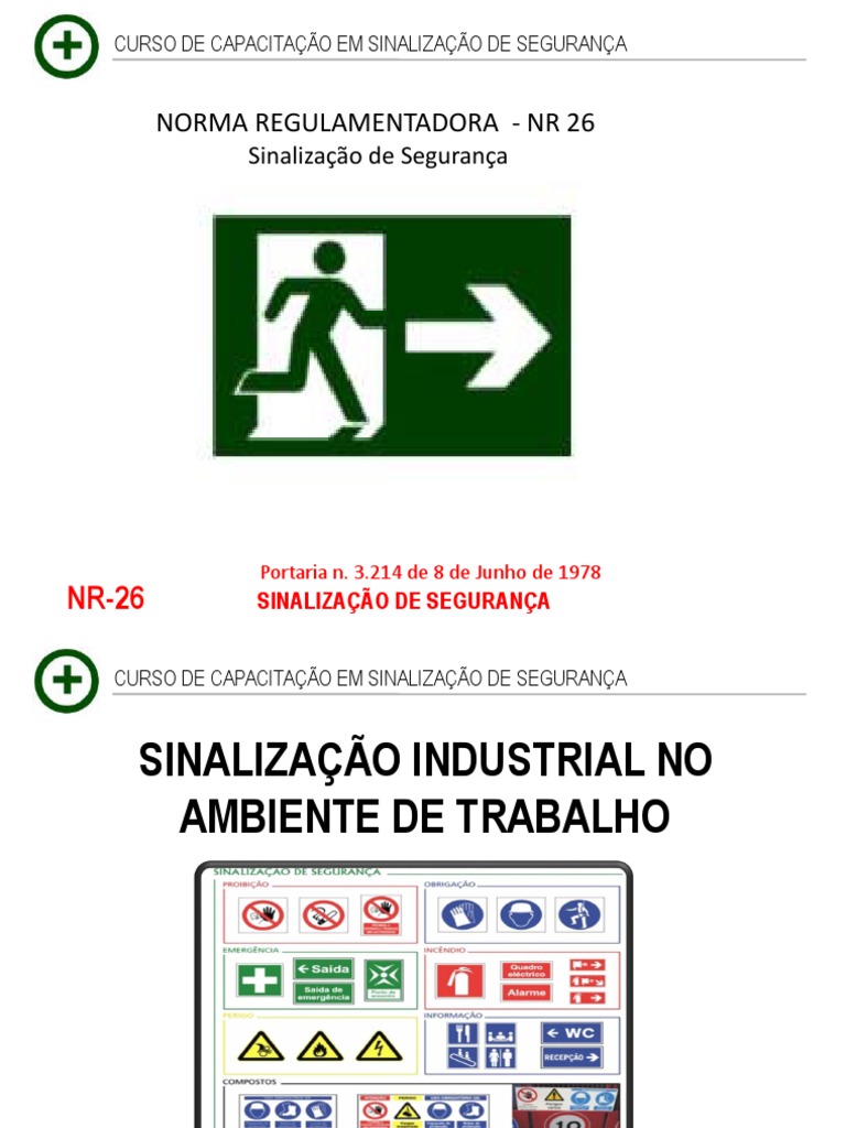 Sinalização de Segurança NR-26 | PDF | Oxigênio | Óleo de motor