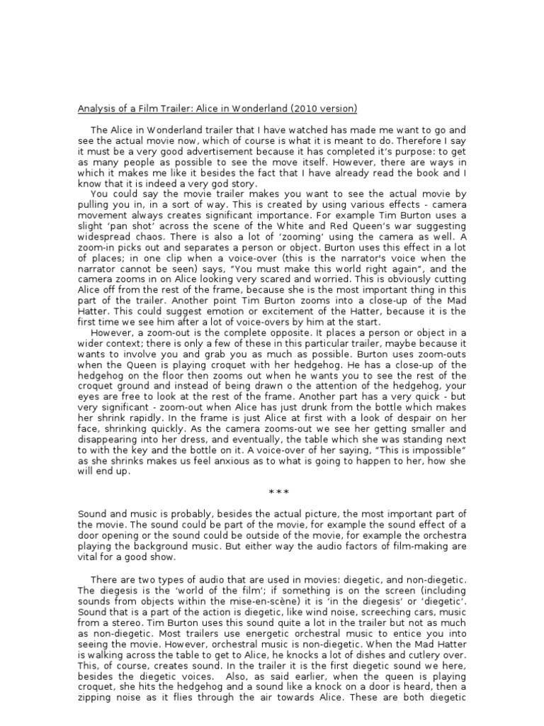 Alice in Wonderland Essay | Download Free PDF | Leisure