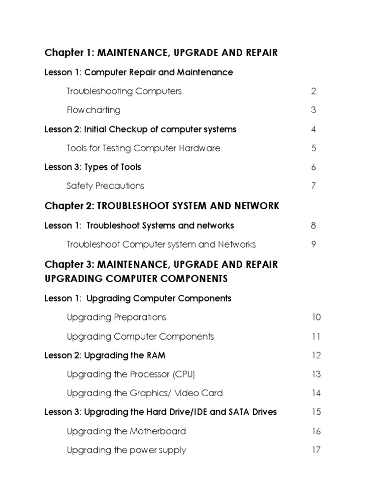 Chapter 1: Maintenance, Upgrade and Repair | PDF | Electrostatic ...