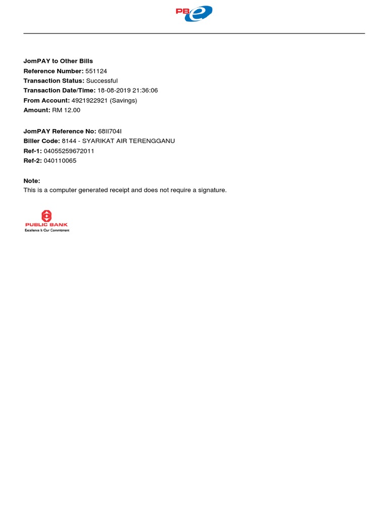 This Is A Computer Generated Receipt and Does Not Require A Signature | PDF