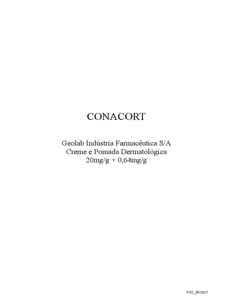Conacort Bula Profissional | PDF | Dermatite | Gravidez