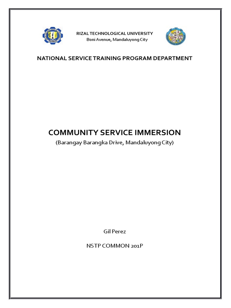 NSTP Immersion | PDF | Learning | Behavior Modification