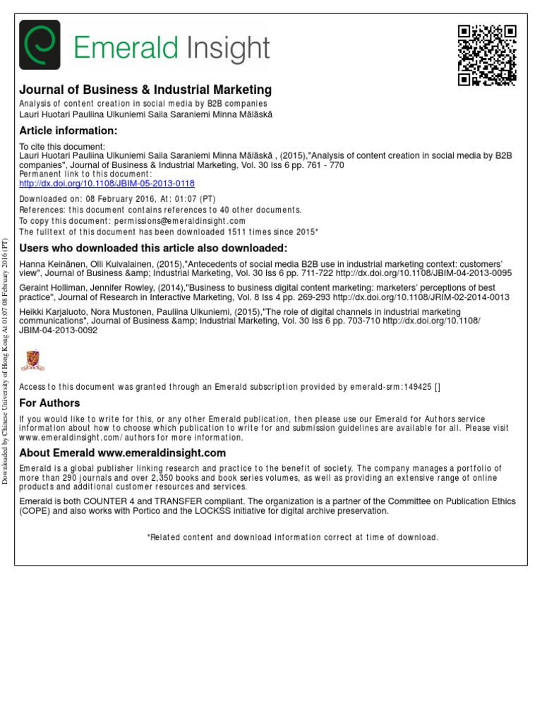 Content Creation in Social Media | PDF | Social Media | Popular Culture ...