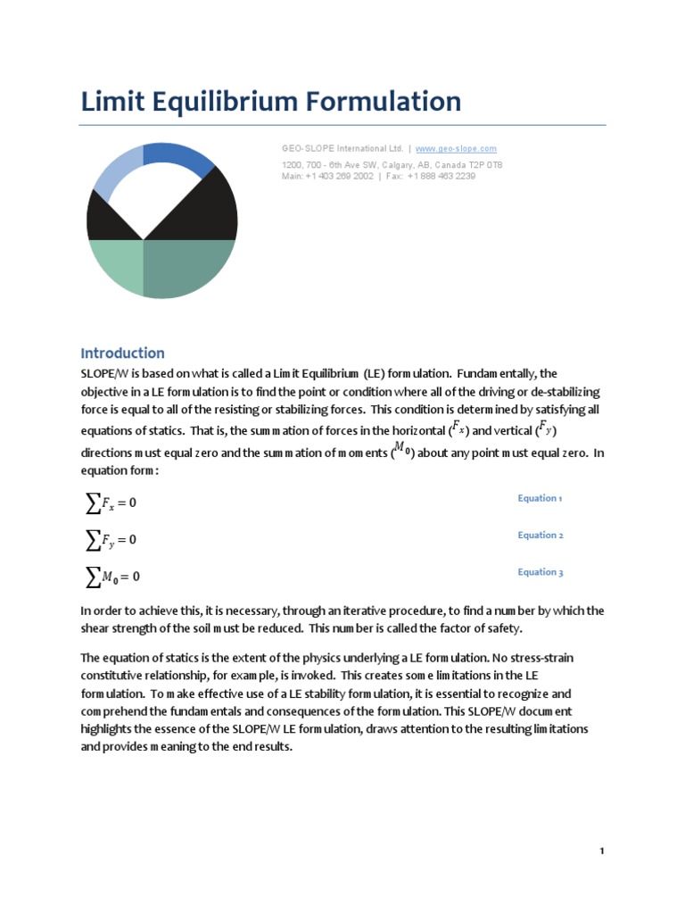 Limit Equilibrium Formulation | PDF | Mechanics | Mechanical Engineering