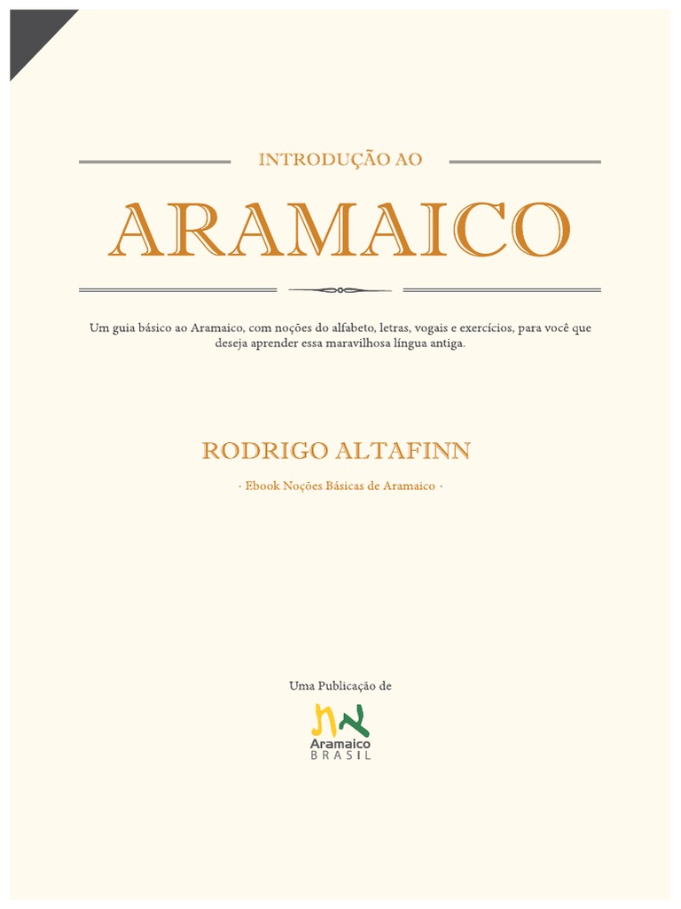 EBOOK Aprenda Aramaico Facil PDF | PDF