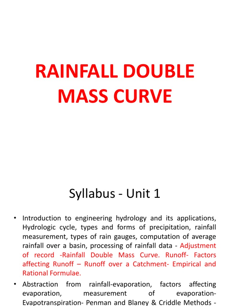 Rainfall Double Mass Curve | PDF | Precipitation | Hydrology