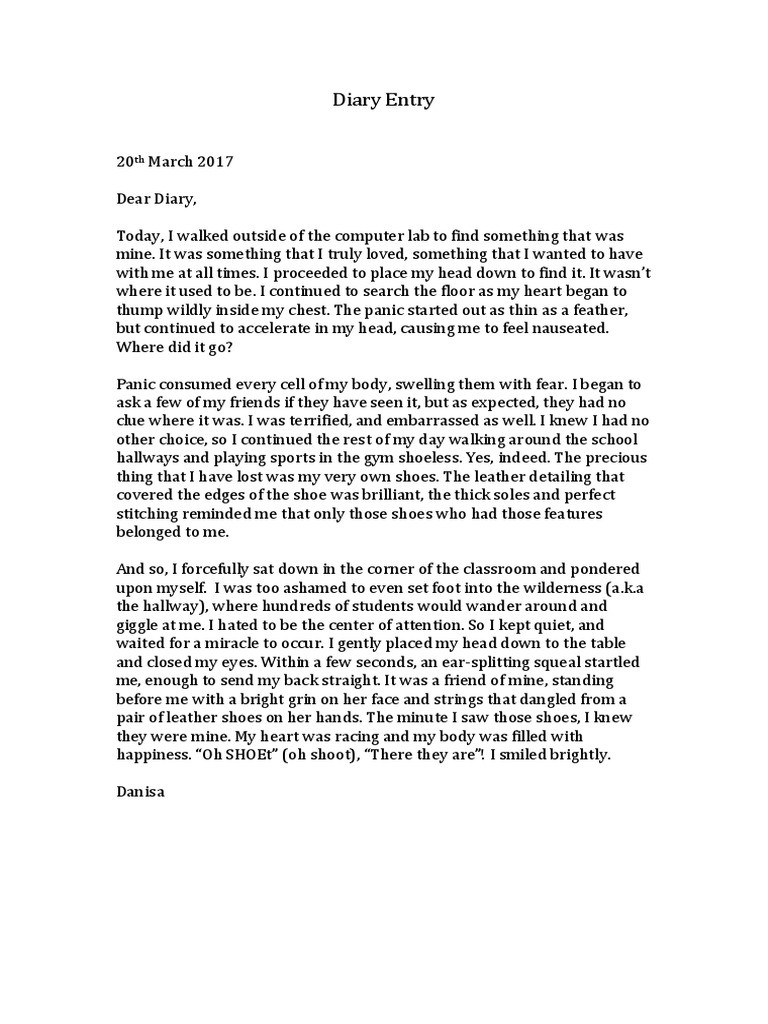 Diary Entry English Language | PDF