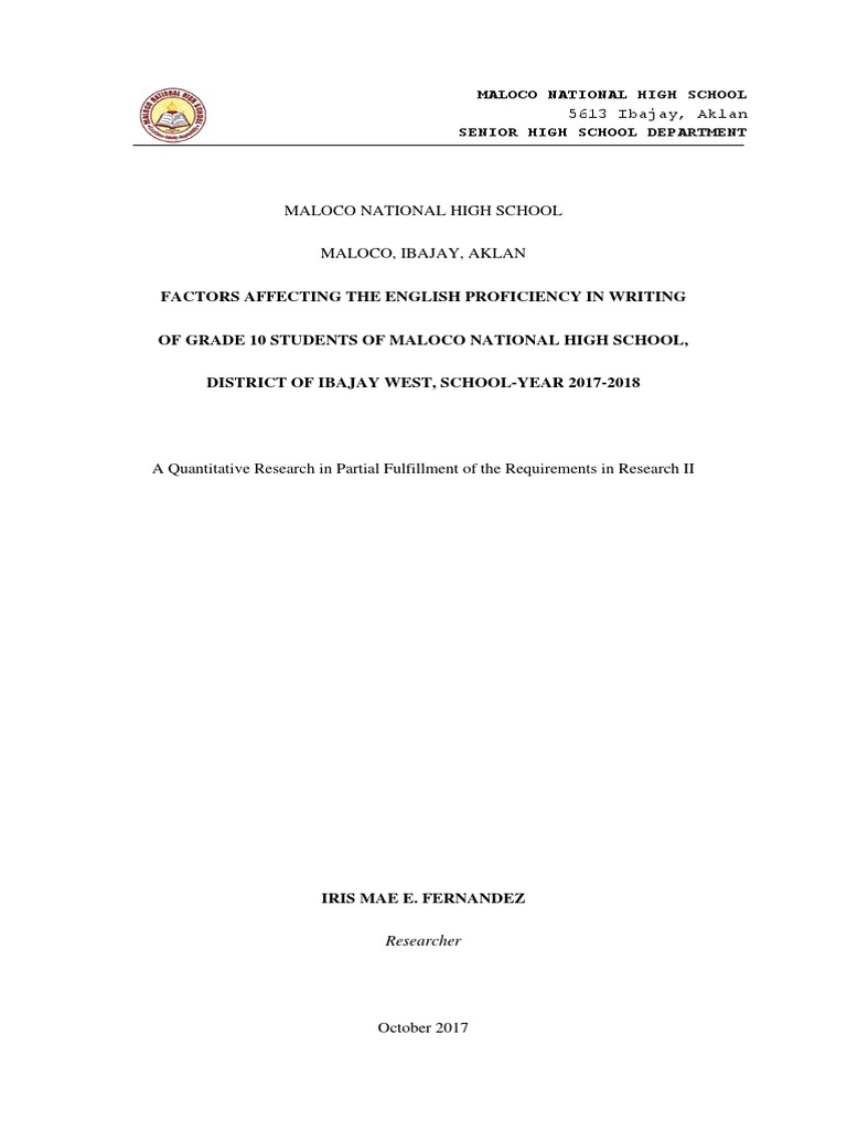 5613 Ibajay, Aklan: Maloco National High School Senior High School ...