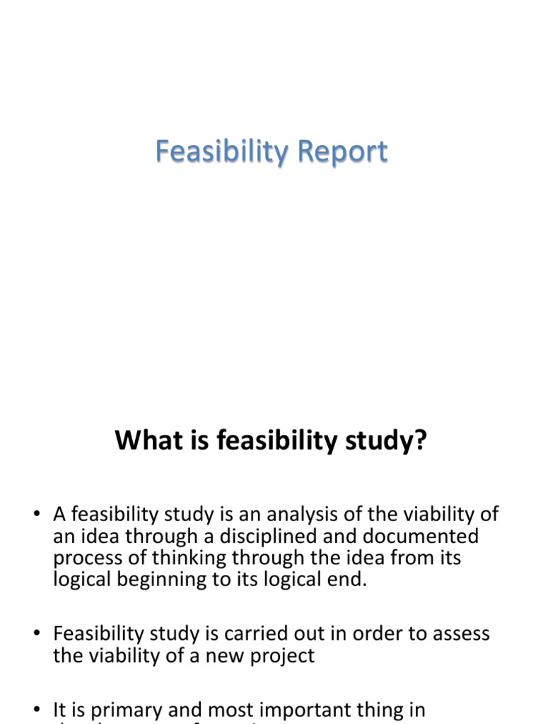 Feasibility Report | PDF | Feasibility Study | Water Resources