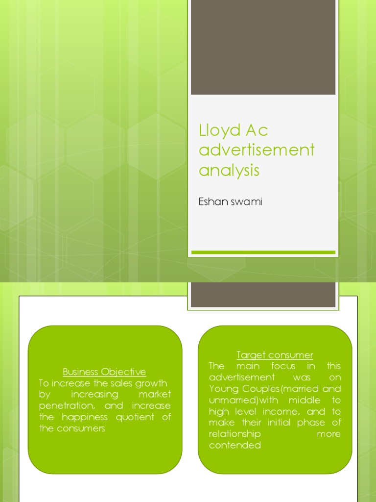 Lloyd Ad Analysis | PDF | Advertising | Behavioural Sciences