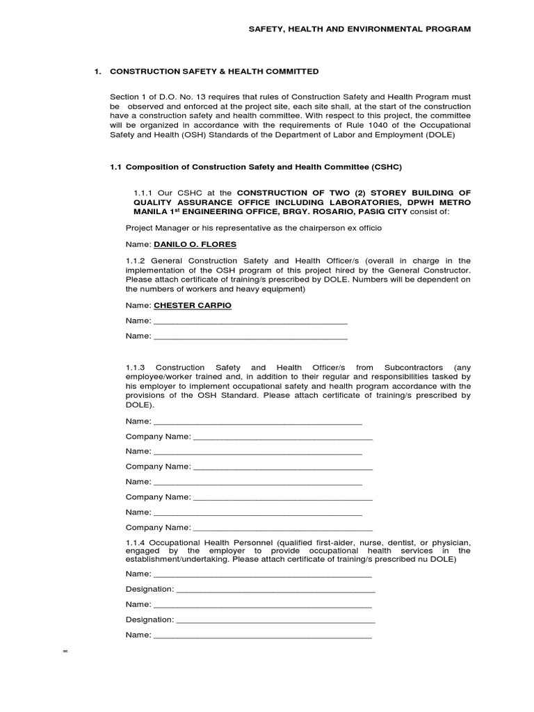 Dole Safety Procedure | PDF | Personal Protective Equipment | Particulates