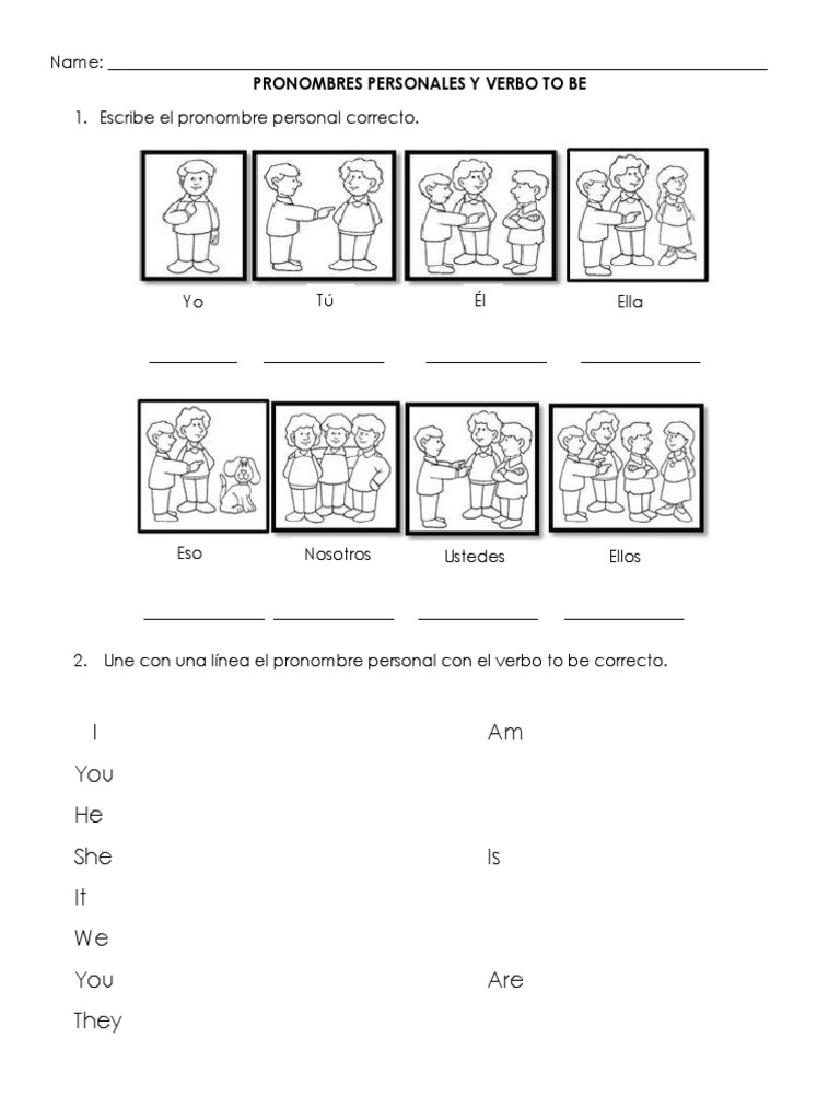 Pronombres Personales y Verbo To Be | PDF