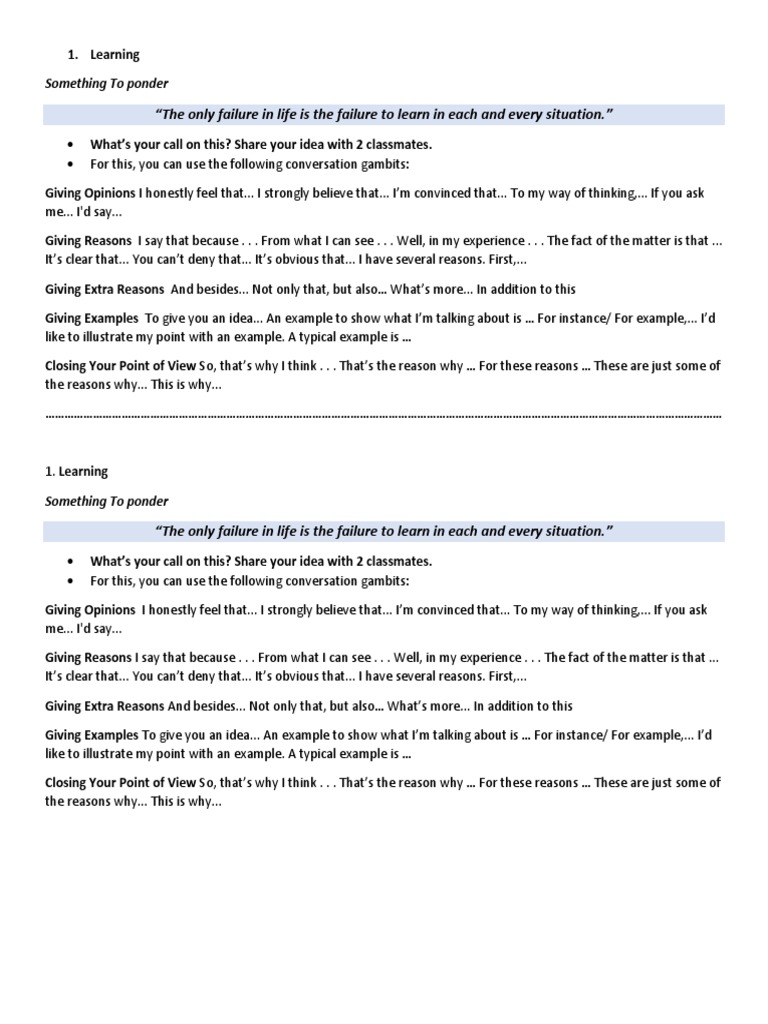 The Only Failure in Life Is The Failure To Learn in Each and Every ...