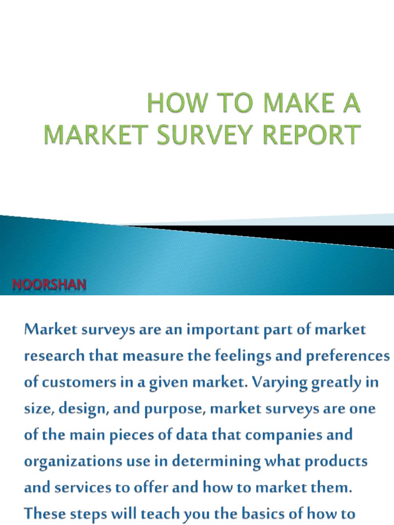 How To Make A Market Survey Report | PDF | Survey Methodology | Cognition