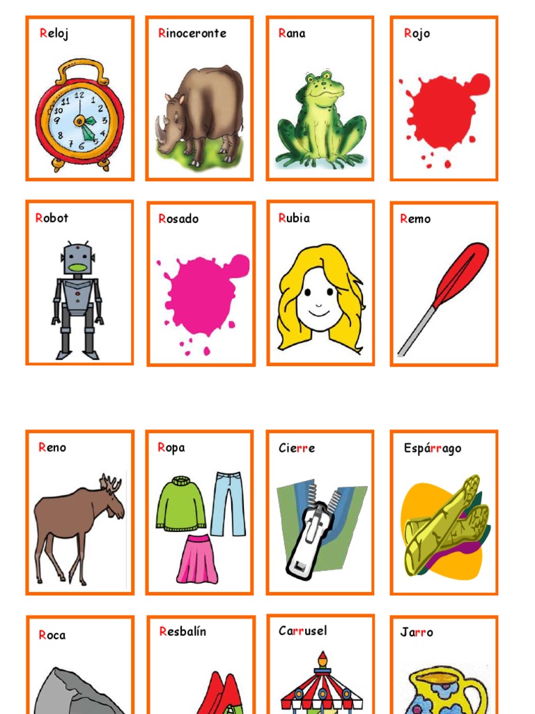 Tarjetas Con R y RR | PDF