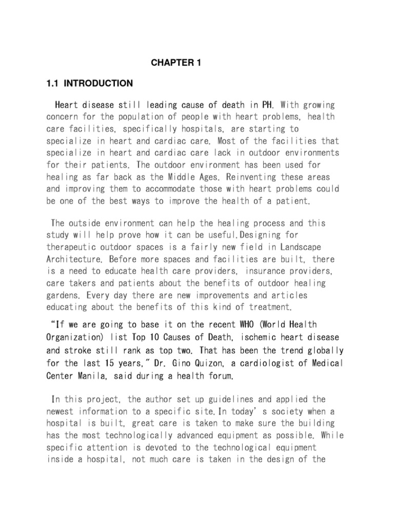 CHAPTER 1 Thesis Proposal | PDF | Cardiology | Heart