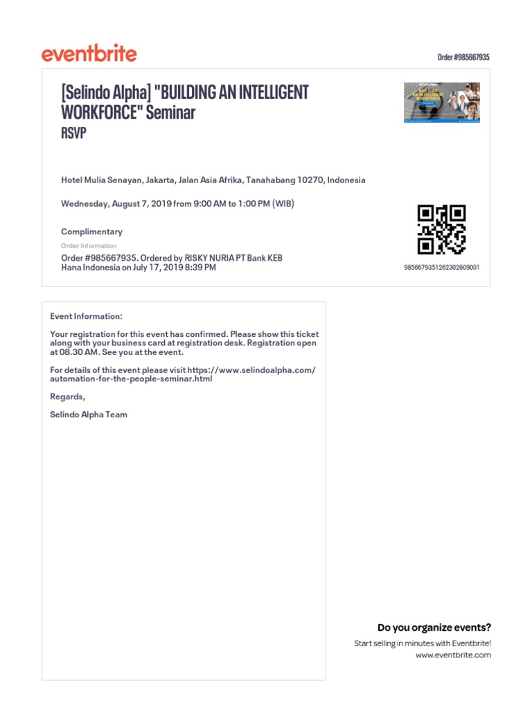 (Selindo Alpha) "Building An Intelligent WORKFORCE" Seminar | PDF