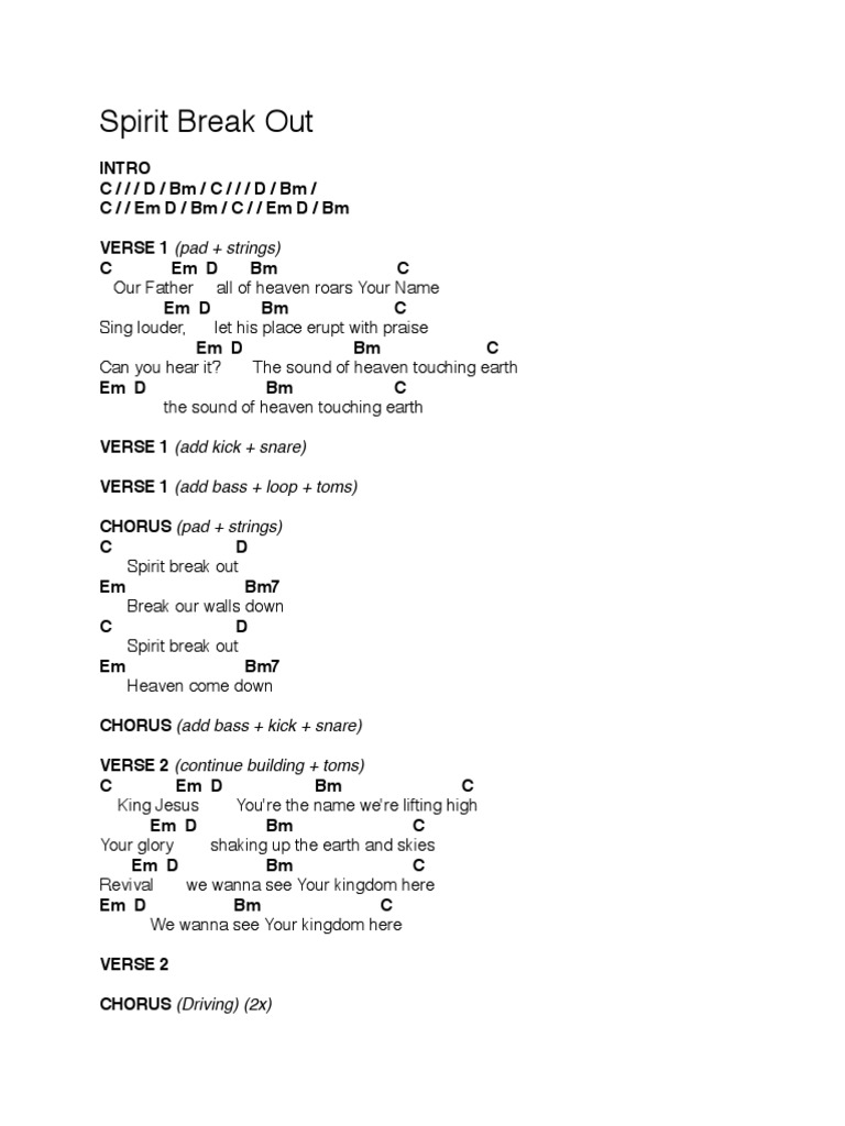 Spirit Break Out CC | PDF