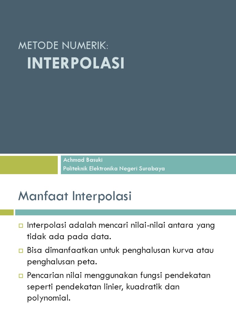 Interpolasi | PDF