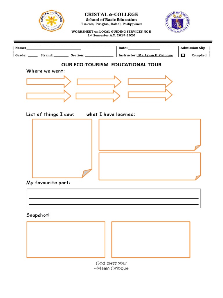 Travel Services Worksheet | PDF