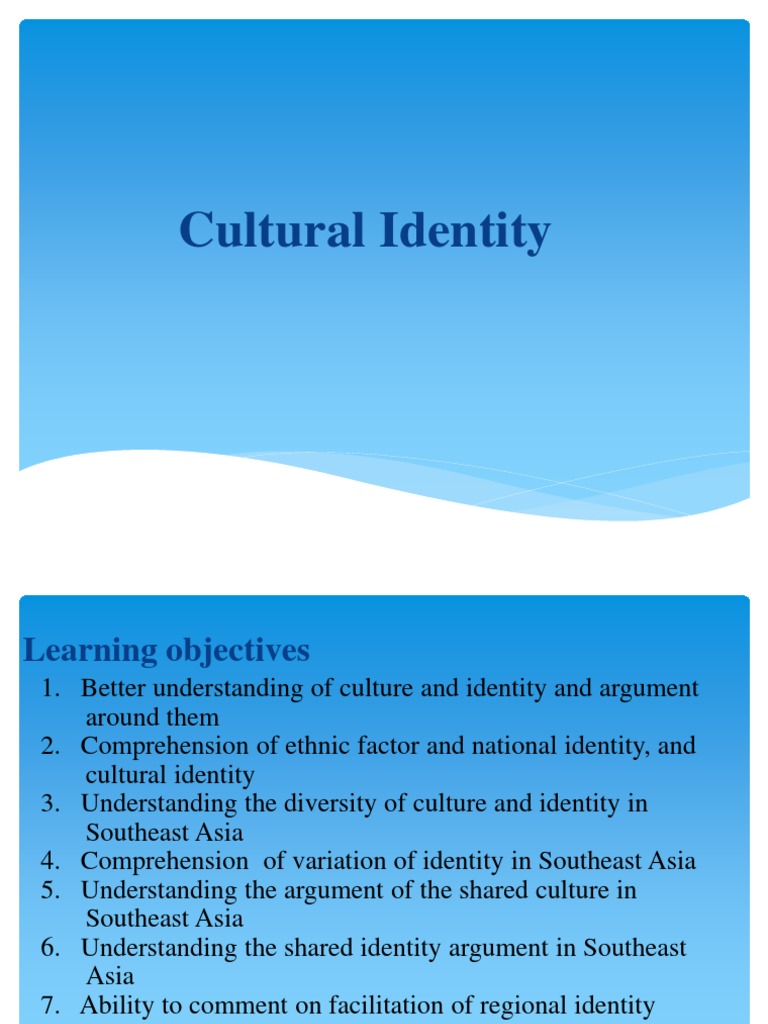 Cultural Identity | PDF | Ethnic Groups | Race (Human Categorization)