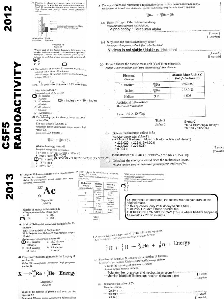 Radioactivity and Nuclear Decay Notes | PDF | Atomic Nucleus ...