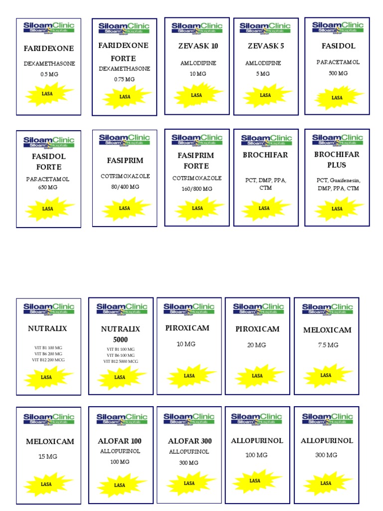 Label Obat High Alert | PDF