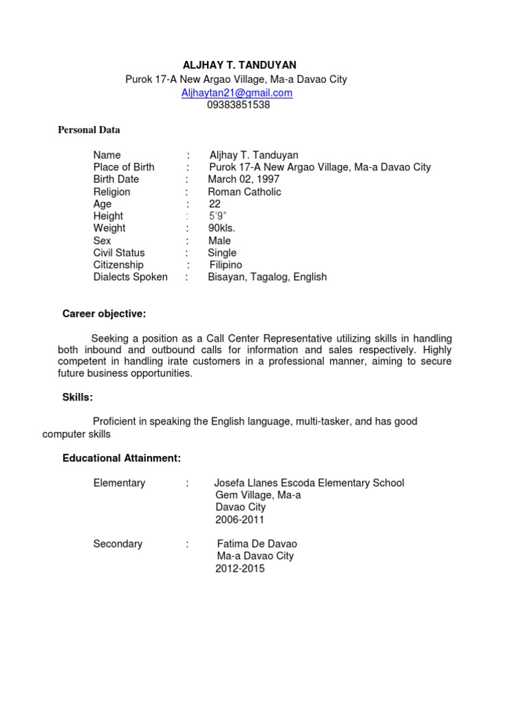 Resume Sample | PDF