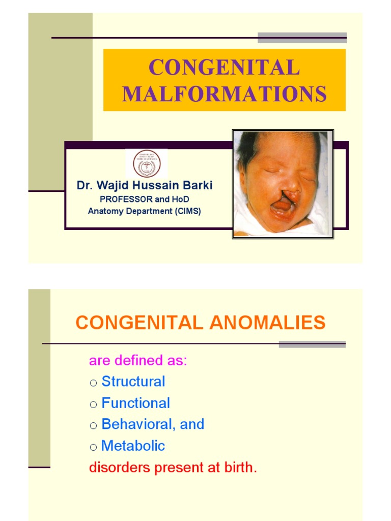 Congenital Abnormalities | PDF | Genetic Disorder | Medical Specialties