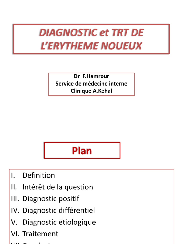 Erythème Noueux | PDF | Dermatose | RTT