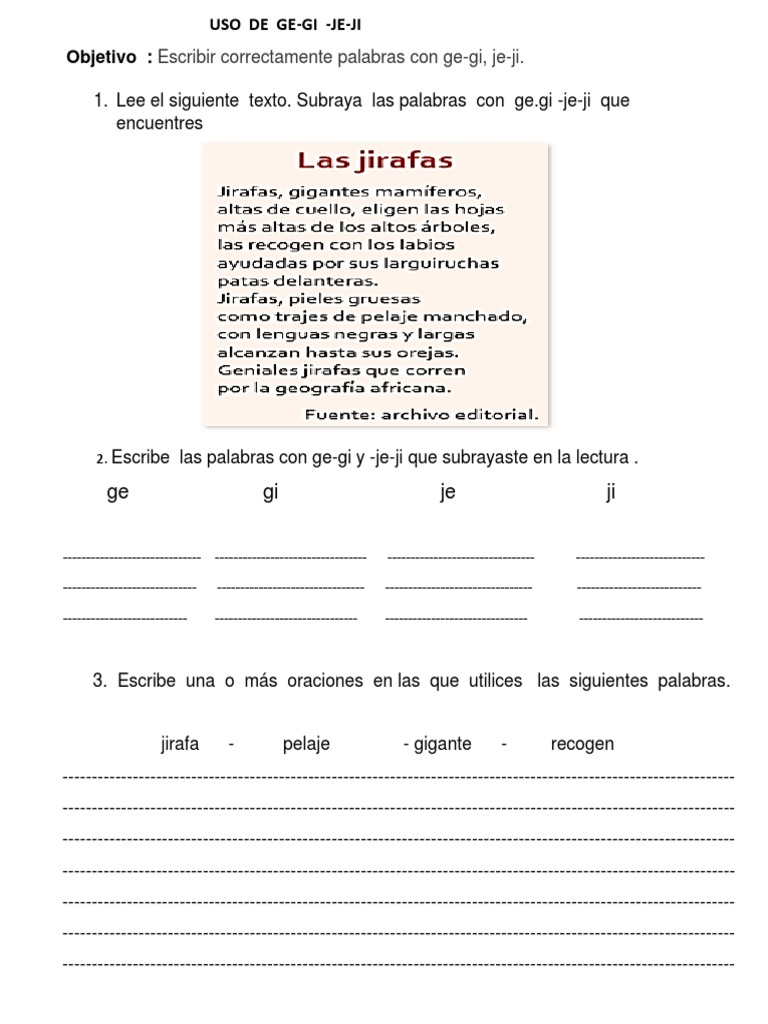 Uso de Ge-Gi - Je-Ji | PDF | Lingüística