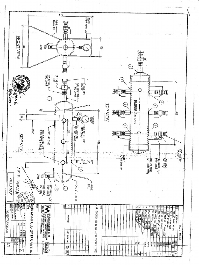 Air Manifold Drawing | PDF