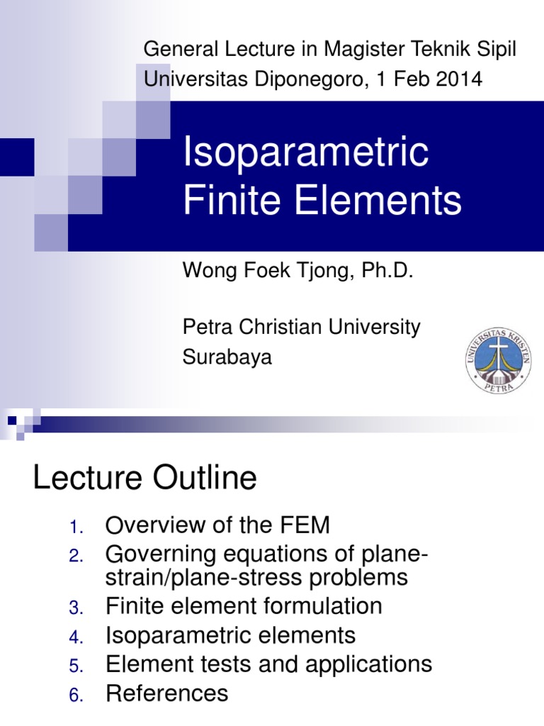 Finite Element Lecture on Isoparametric Elements | PDF | Linear Elasticity | Finite Element Method