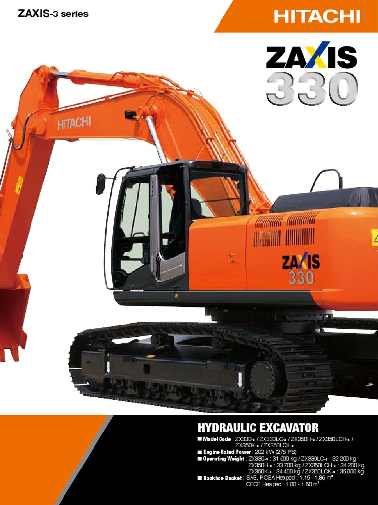 Hitachi Zx330 3 Series Hydraulic Excavator | PDF | Fuel Injection ...