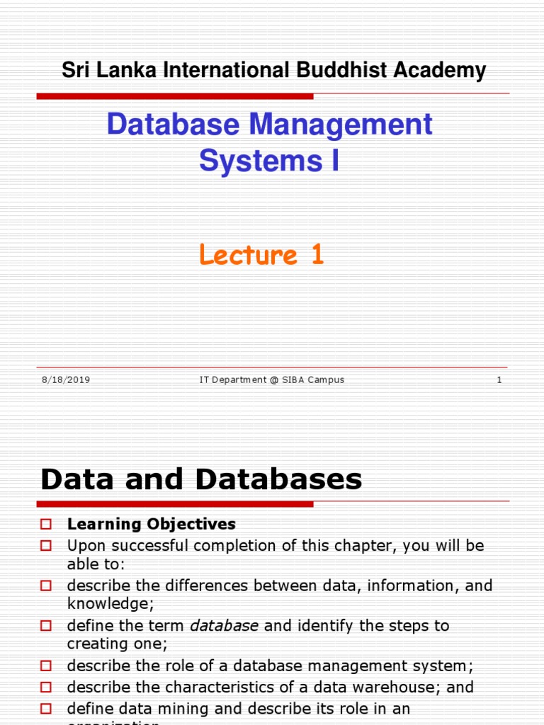 Introduction to Database Management Systems | PDF | Conceptual Model ...