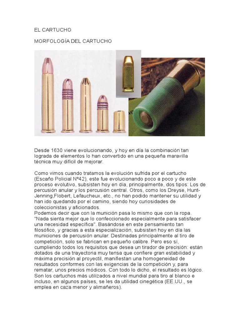El Cartucho | PDF | Munición | Cartucho (armas de fuego)