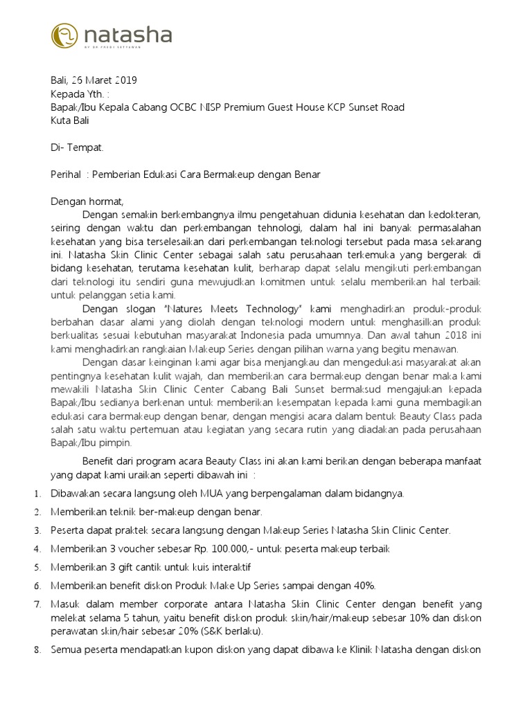 Edukasi Makeup di OCBC KCP Sunset Road | PDF