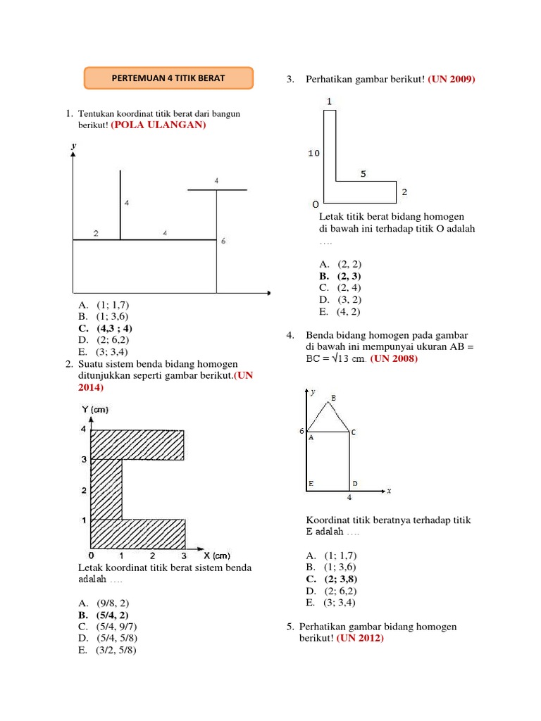 Soal Titik Berat | PDF
