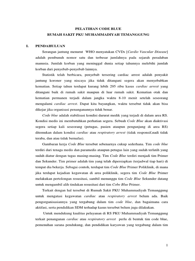 Tor Code Blue - DR Arif | PDF