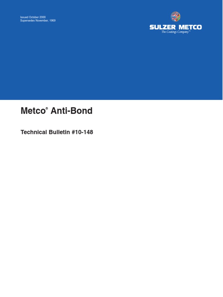 Metco Anti Bond 10 148 | PDF | Paint | Procedural Knowledge