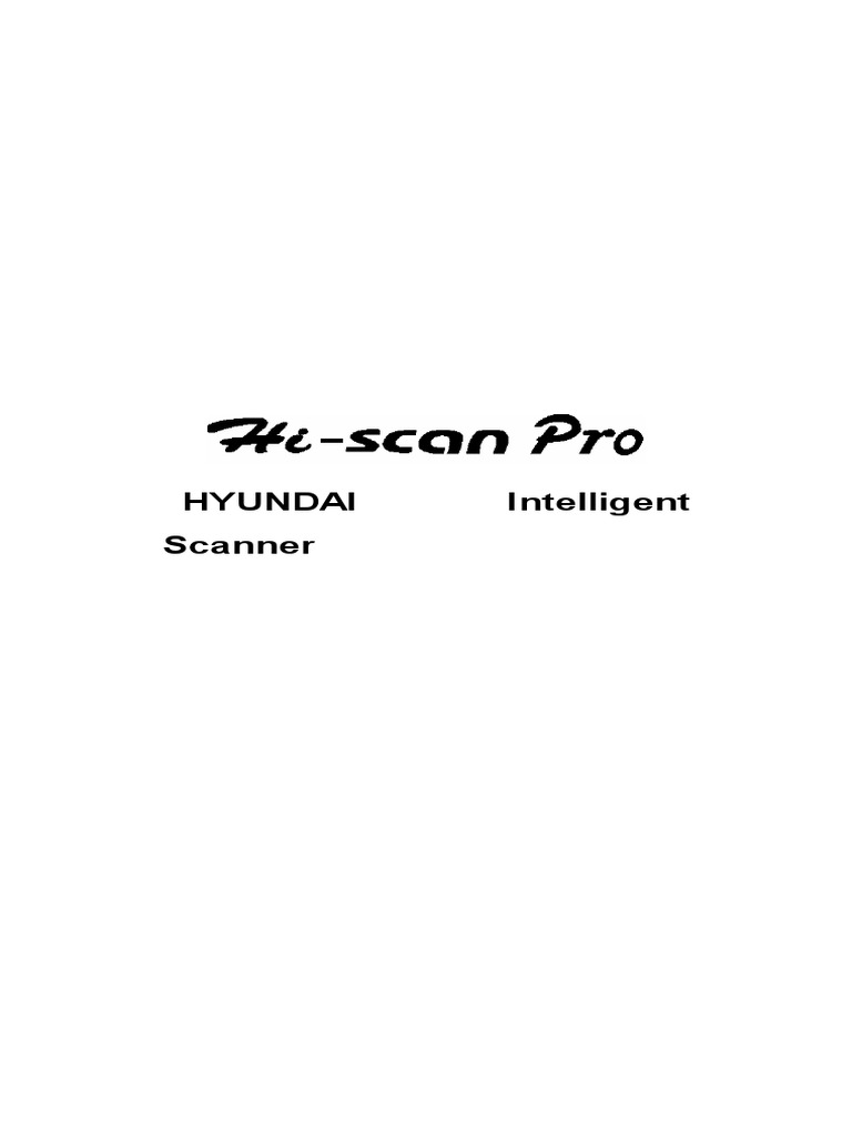 Hi Scan Pro Manual | PDF | Power Supply | Manufactured Goods