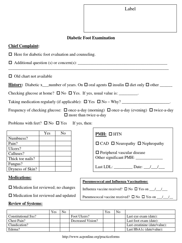 DM Diabetic Foot Exam | PDF | Diabetes | Medical Specialties