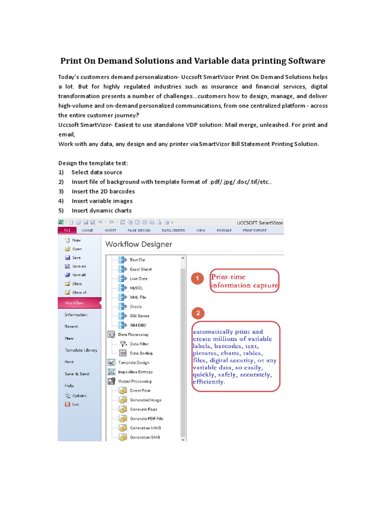 Print On Demand Solutions and Variable Data Printing Software | PDF
