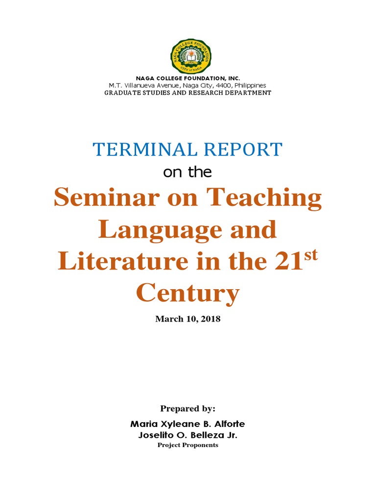 Terminal Report | PDF | Graduate School | Doctor Of Philosophy