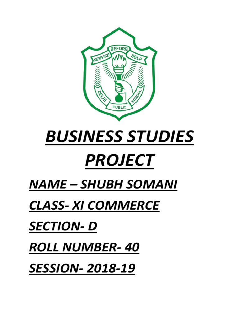 Business Studies Project | PDF