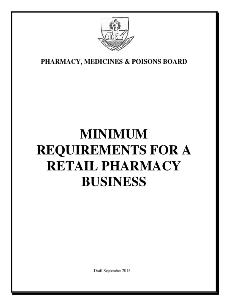 Requirements To Establish A Retail Pharmacy Business 1 | PDF | Pharmacy ...