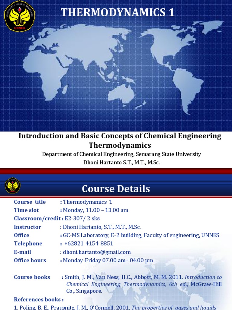 Introduction and Basic Concepts of Chemical Engineering Thermodynamics ...