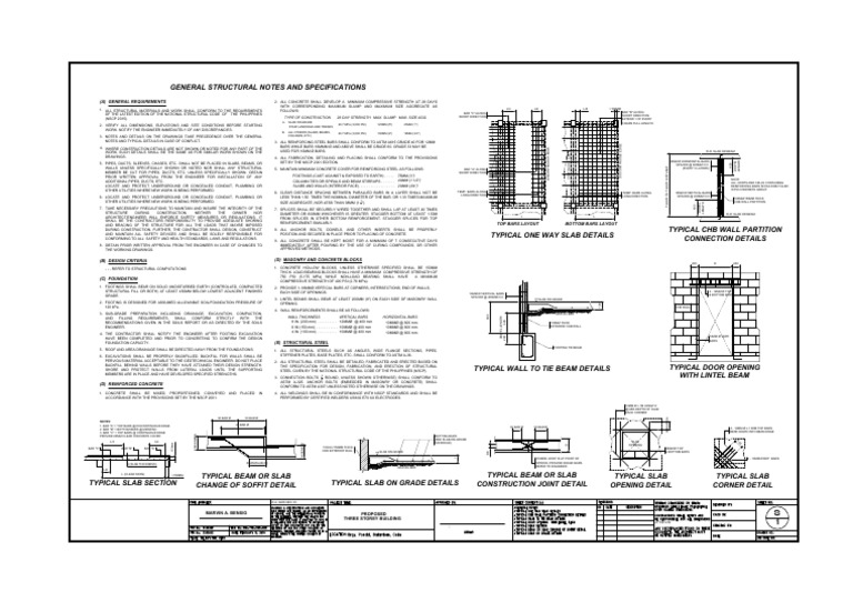 Structural Plan 3 Storey Building Balamban Cebu (2) Model - PDF 1 | PDF ...