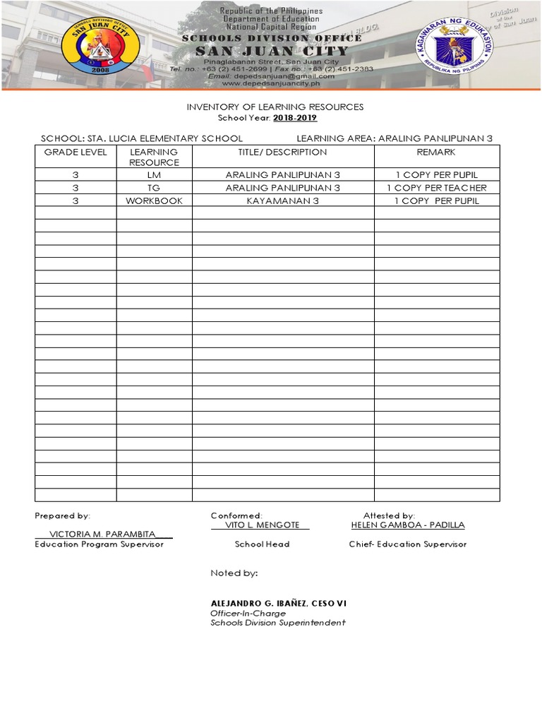 AP 3 Inventory Learning Resource | PDF